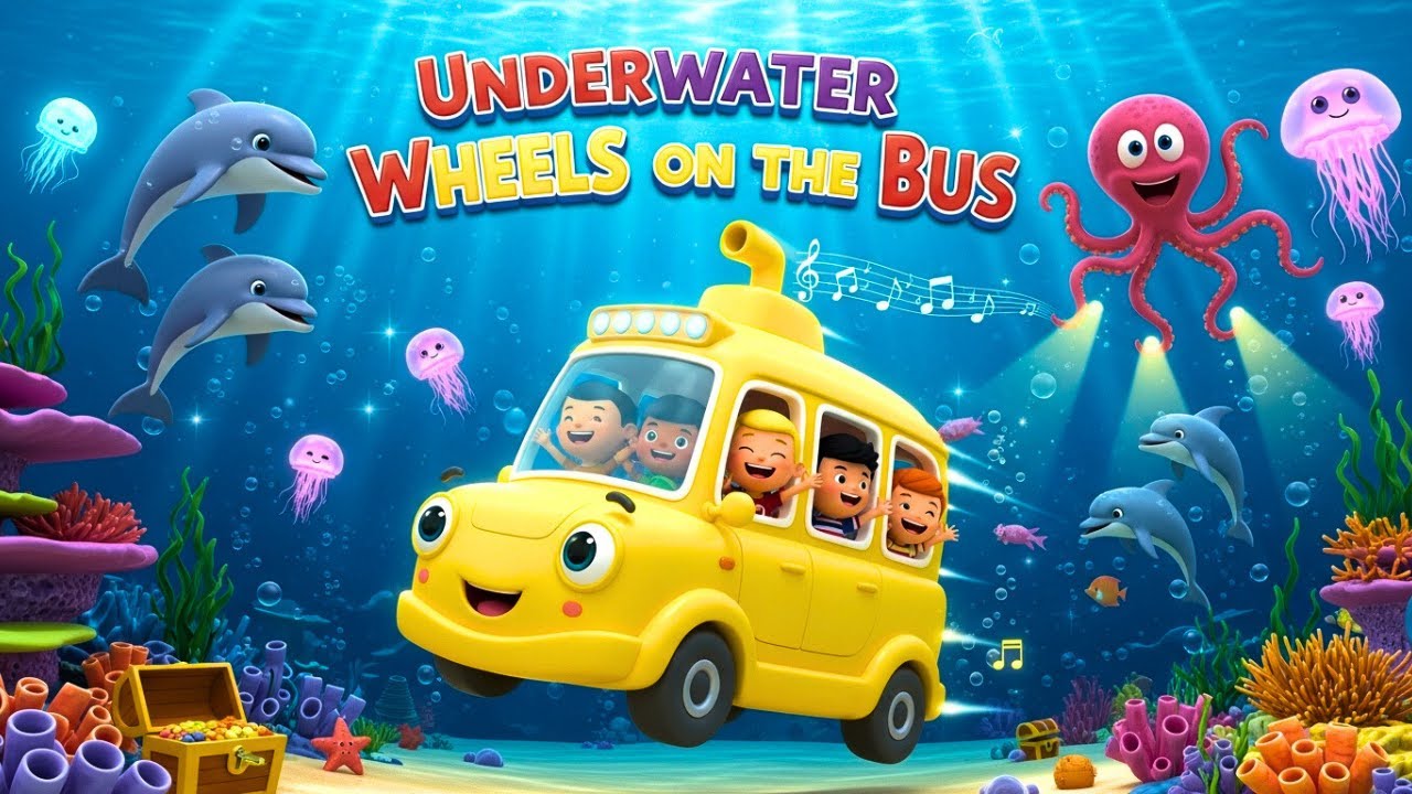 Wheels on the Bus - Underwater Ocean Adventure | Fun Kids Song with ...