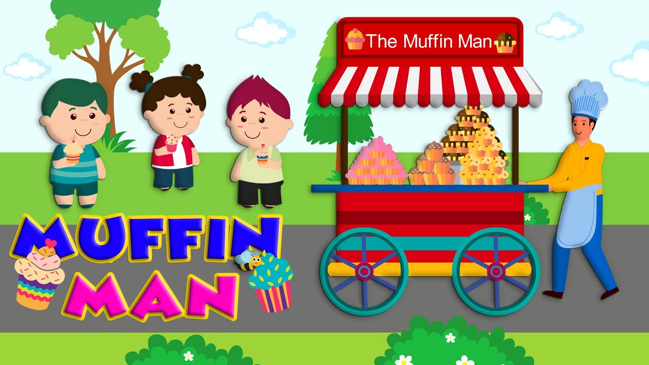 The Muffin Man | KidsArt Nursery rhymes & kids songs - YouTube
