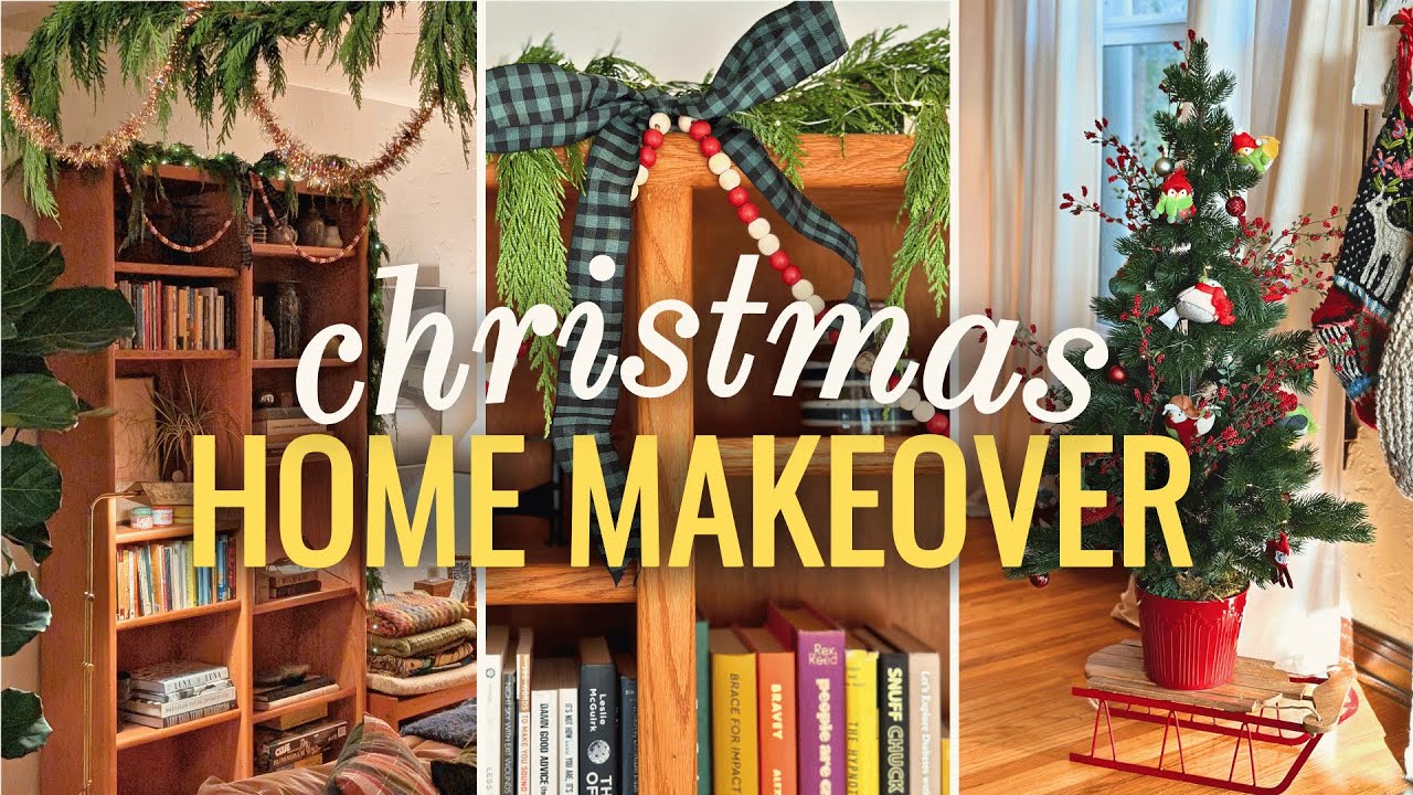 A COZY Christmas Home Makeover!🎄🕯️Thrifted Decor + Fresh Garlands - YouTube