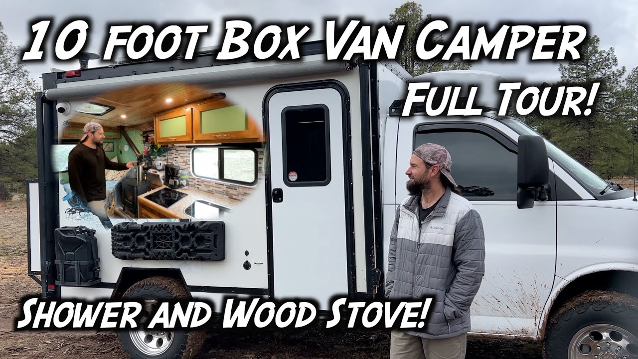 Best Van Build Ever? 10 foot Box Van w/Shower! Full Tour VanLifeMeow ...