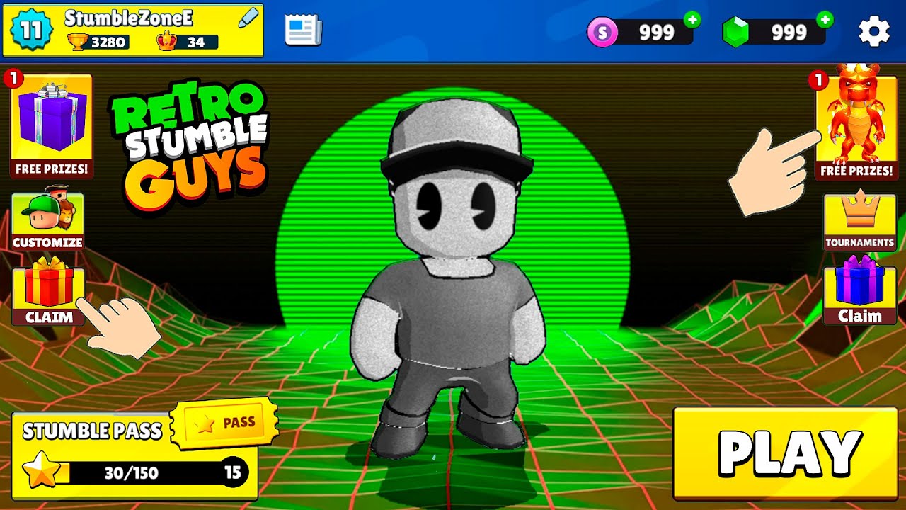 STUMBLE GUYS RETRO.EXE - Stumble Guys Funny Moments - YouTube