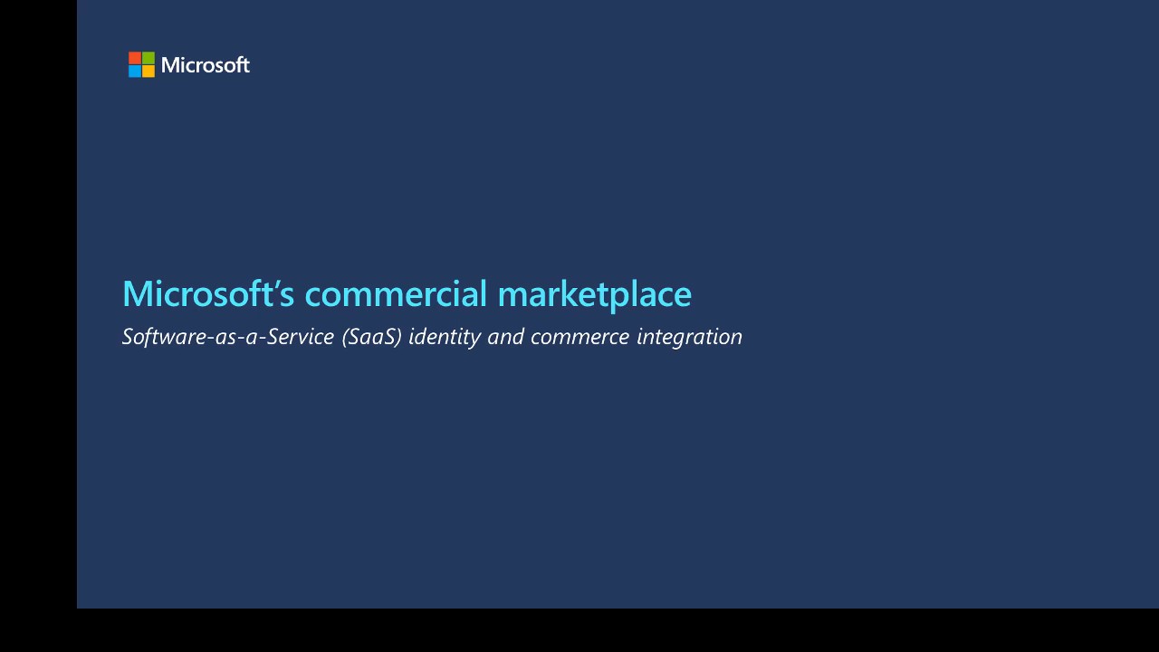 Microsoft's commercial marketplace: Software-as-a-Service - YouTube