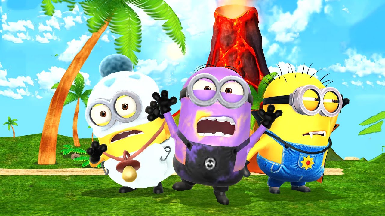 Minion rush Vampire minion Baby minion and Disguised minion at Volcano ...