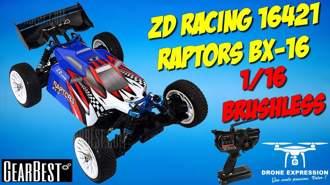 ZD Racing 16421 RAPTORS BX-16 4WD RC CAR BRUSHLESS REVIEW UNBOXING RUN ...