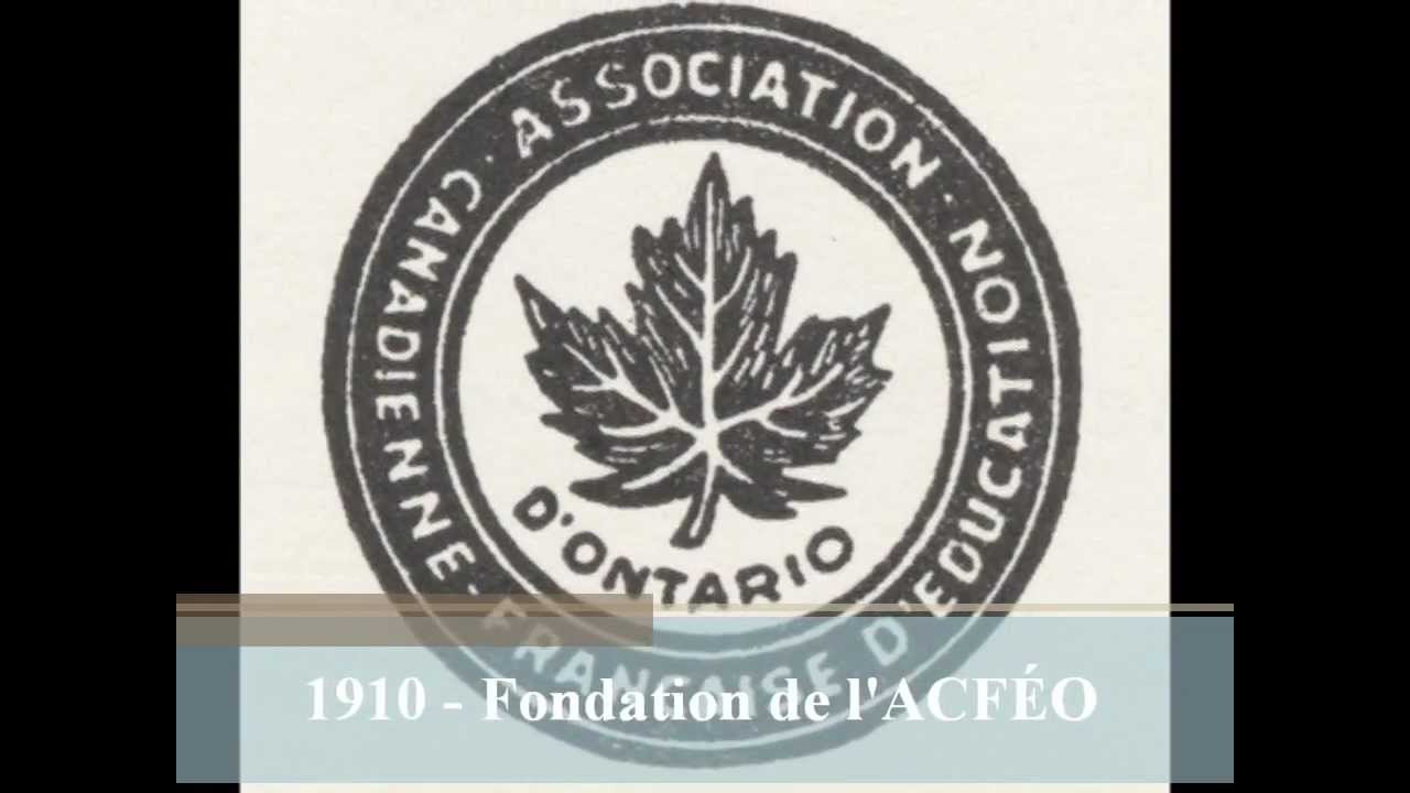 1910 - La fondation de l'ACFÉO - l'ACFO - l'AFO - YouTube