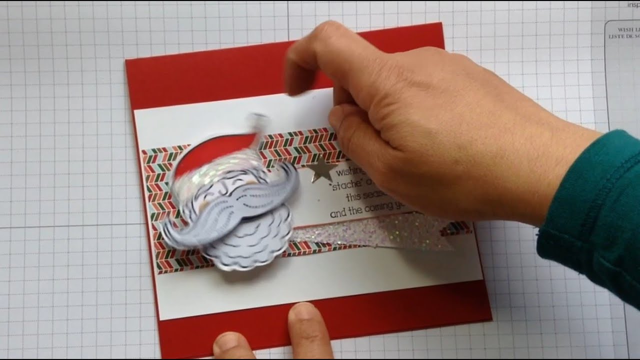How to make wobble action springs + Santa Stache Stampin Up - YouTube