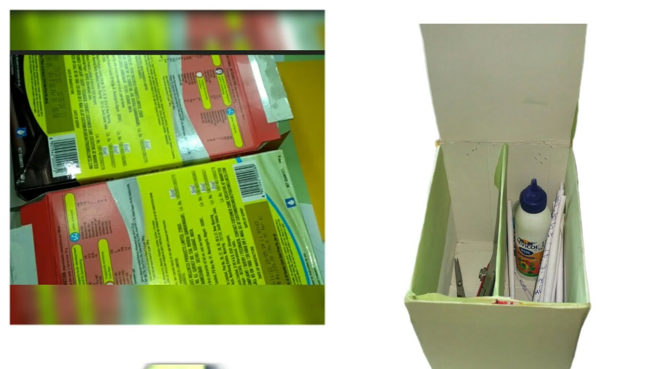 new simple process of box making /DIY box creating from empty drinking ...