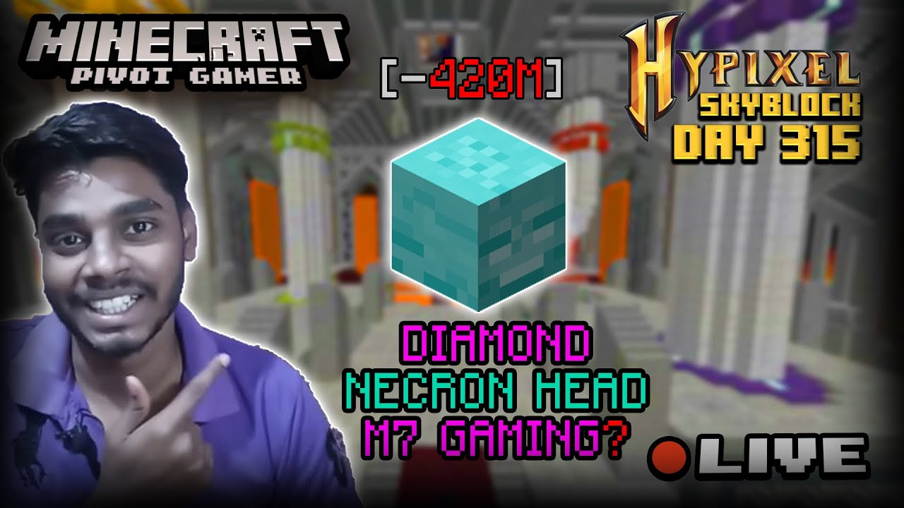 🔴420M Upgrading Diamond Necron Head M7 Preparation | Minecraft Hypixel Skyblock Day 315 | HINDI ...