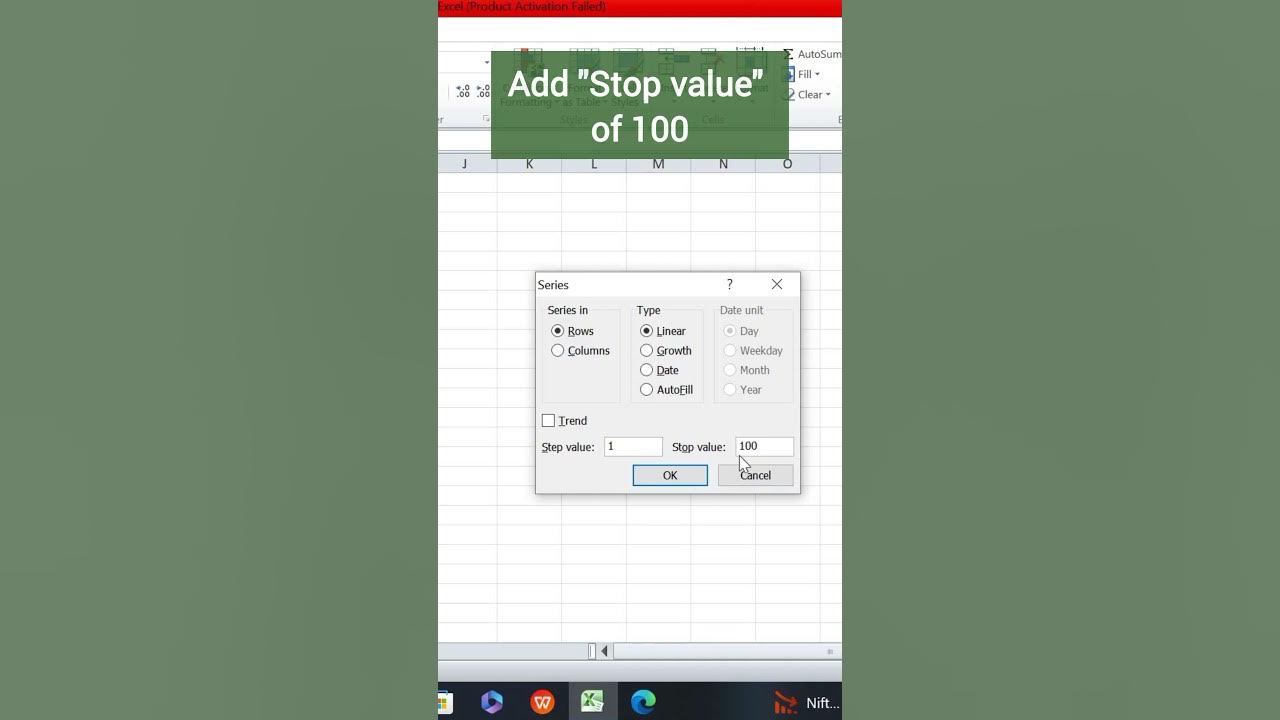 Automatic serial numbers in seconds #excelshorts #exceltips #trendingshorts #excelshortcuts ...