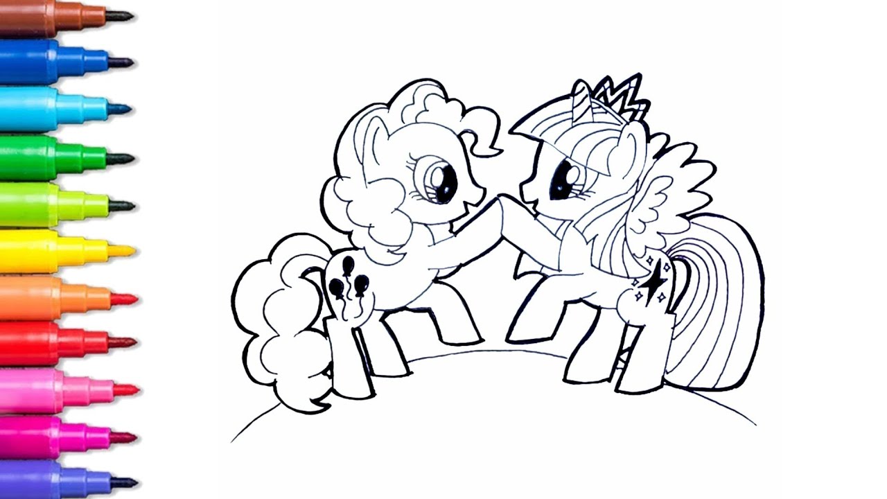 Menggambar & Mewarnai Kuda Poni Twilight Sparkle, Pinkie Pie ...