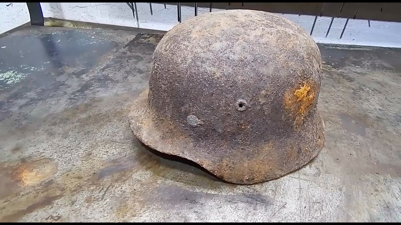 German Helmet Restoration. WW2 German Helmet M40 - YouTube