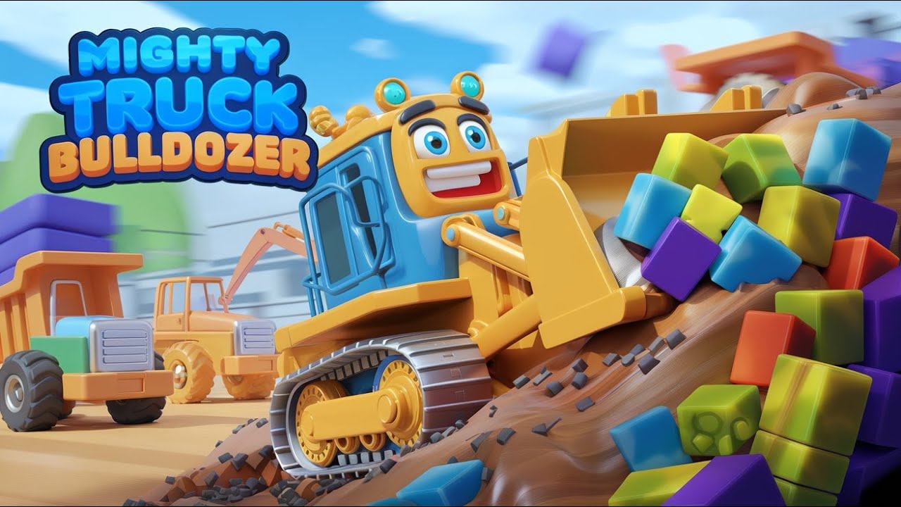 Mighty Truck Bulldozer, Big construction truck , Truck Songs for Kids ...