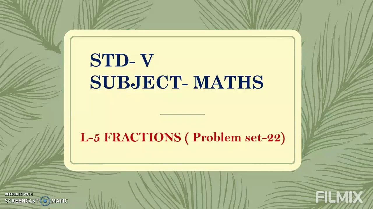 5th Maths L-5 (Practice set-22) - YouTube