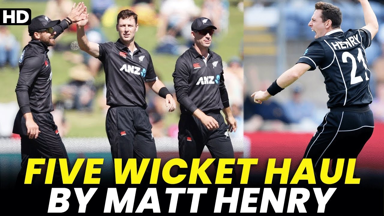 5 Wicket Haul By Matt Henry | Outstanding Spell | Pakistan vs New ...