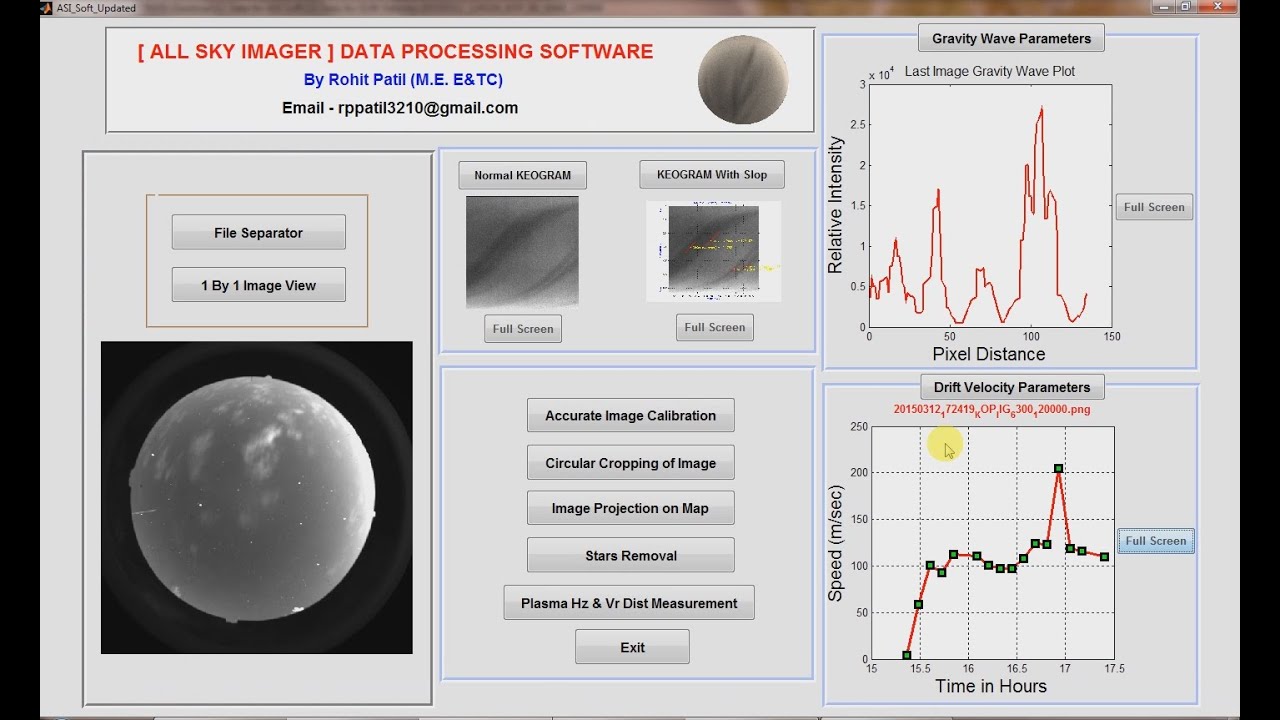 All Sky Imager Data Processing Software - YouTube