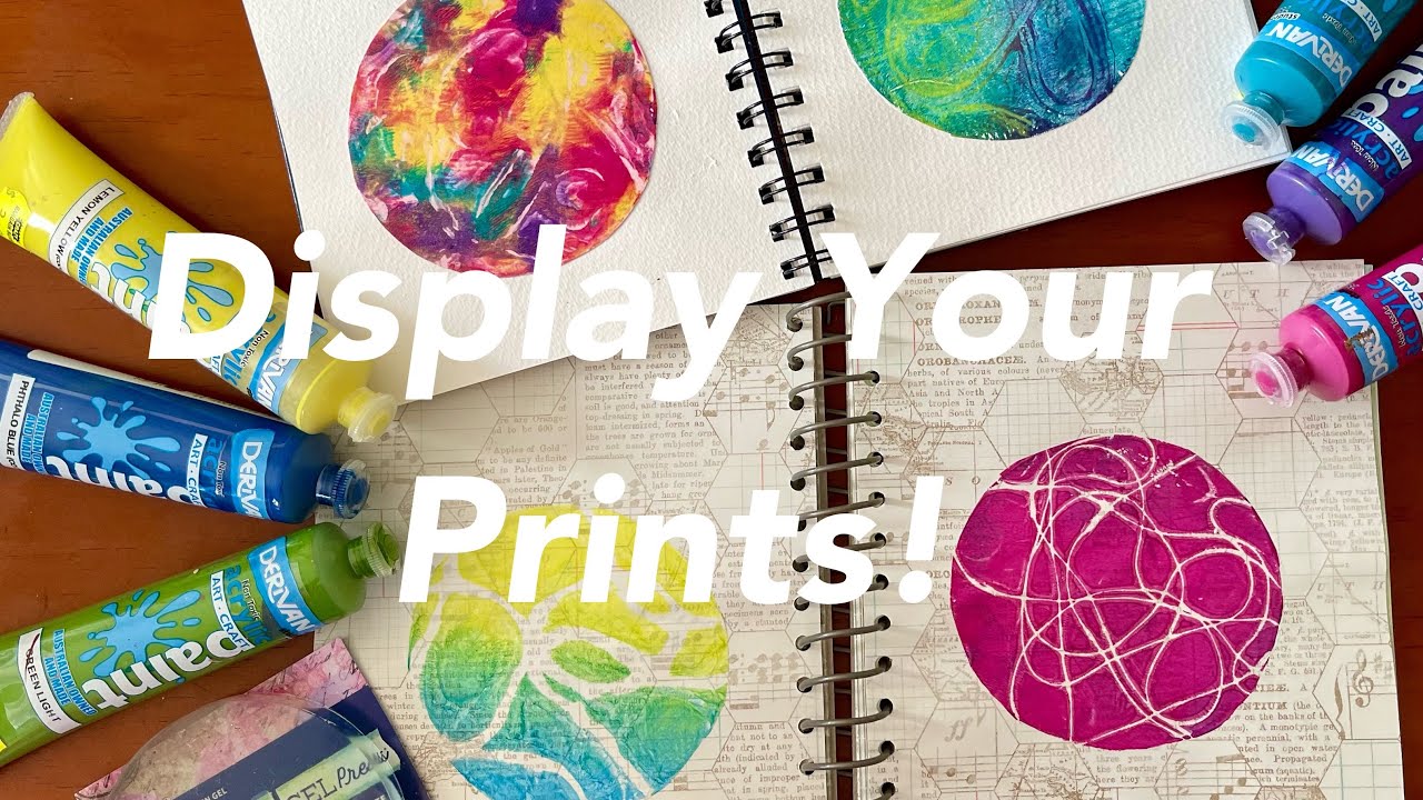 Round Gel Plate Magic : Creative Ways to Display Your Prints!👩🏻‍🎨🎨🫶🏻 ...