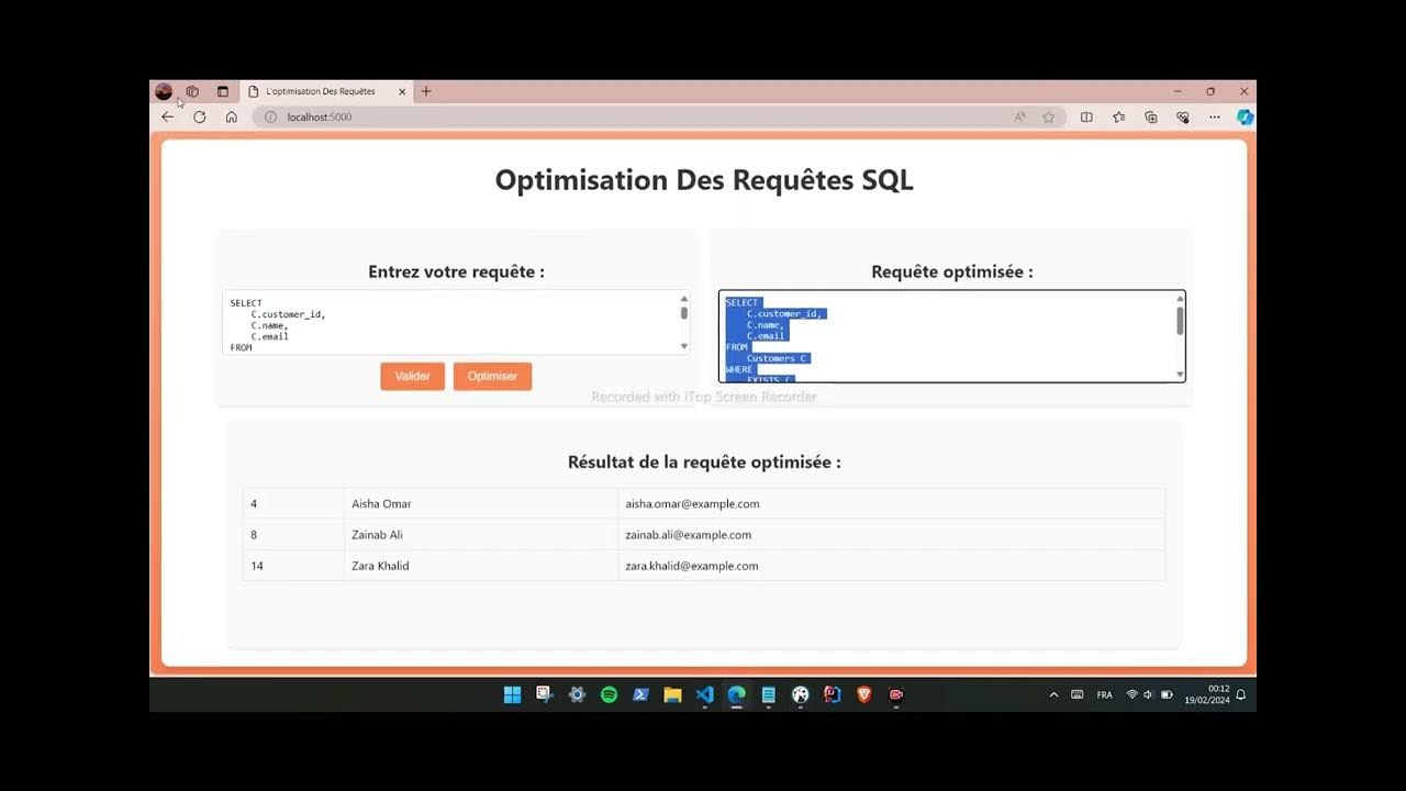 Projet d'optimisation des requetes SQL - YouTube