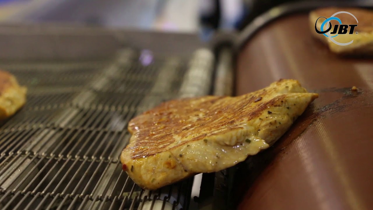 Cooking demonstrations with JBT´s Formcook contact cooker - YouTube