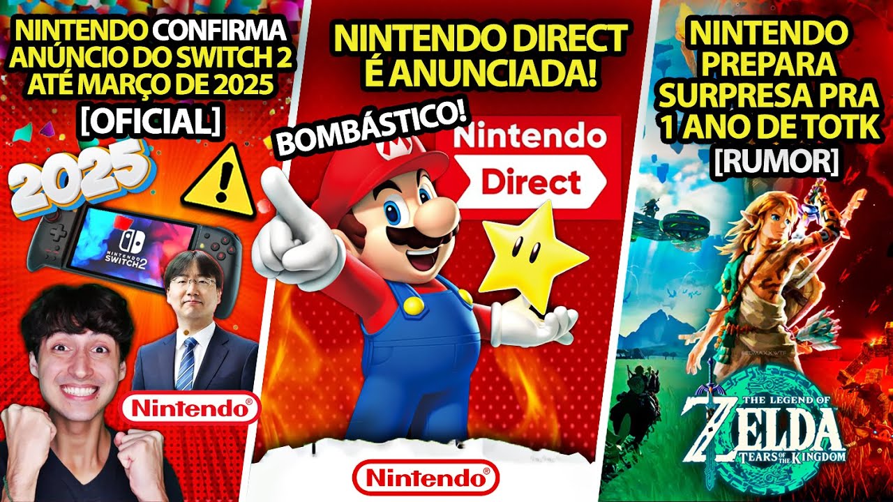 É OFICIAL! Nintendo ANUNCIA Switch 2 até março de 2025! | Nintendo ...