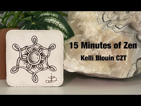 15 Minutes of Zen! Guided Zentangle© drawing! Ratoon. - YouTube