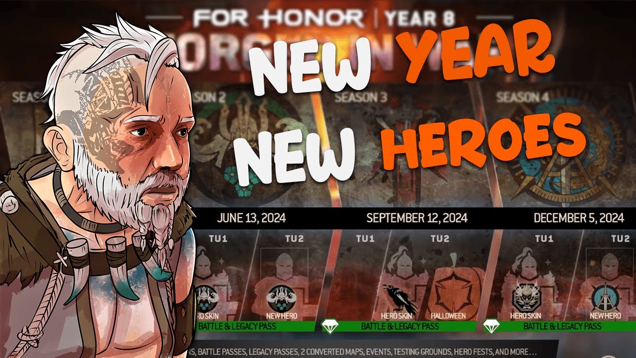 FOR HONOR GETTING NEW SAMURAI AND OUTLANDER HERO YEAR 8 - YouTube