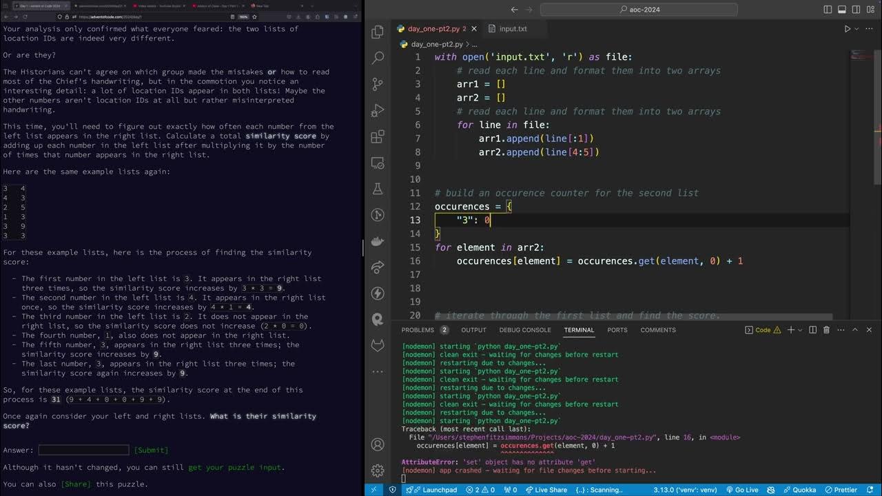 Advent of Code - Day 1 - Part Two - YouTube