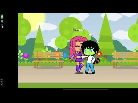 Del touches Starfire’s belly button - YouTube