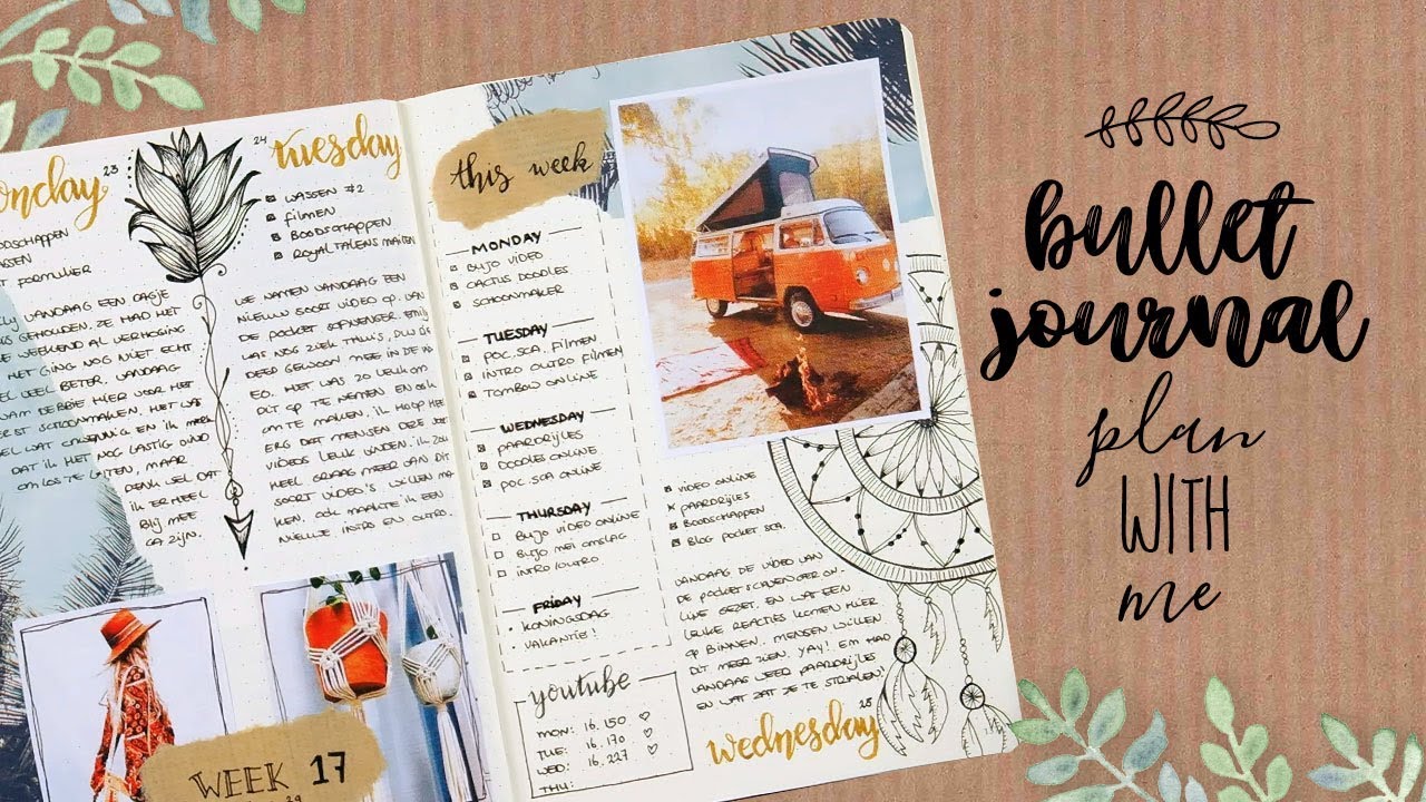 Weekly mei plan with me - Bullet Journal Nederlands | CreaChick - YouTube