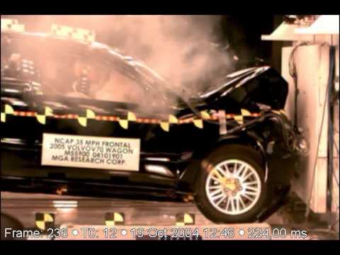 Volvo V70 | 2005 | NCAP Frontal Crash Test by NHTSA (12) - YouTube