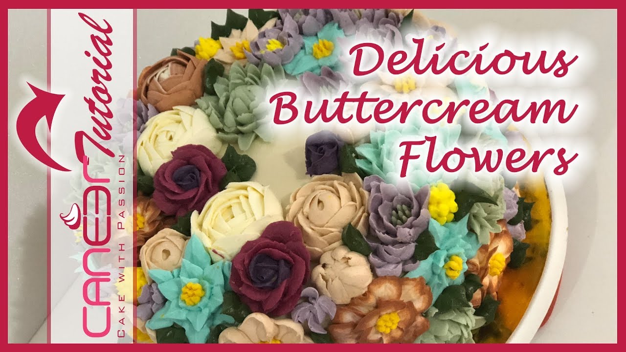 طريقة عمل ورود من كريمة الزبدة مع الوصفة Easy Buttercream Flowers