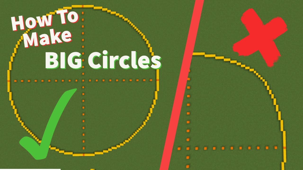 How to Build Bigger and Better Circles by Hand in Minecraft! Basic Step ...