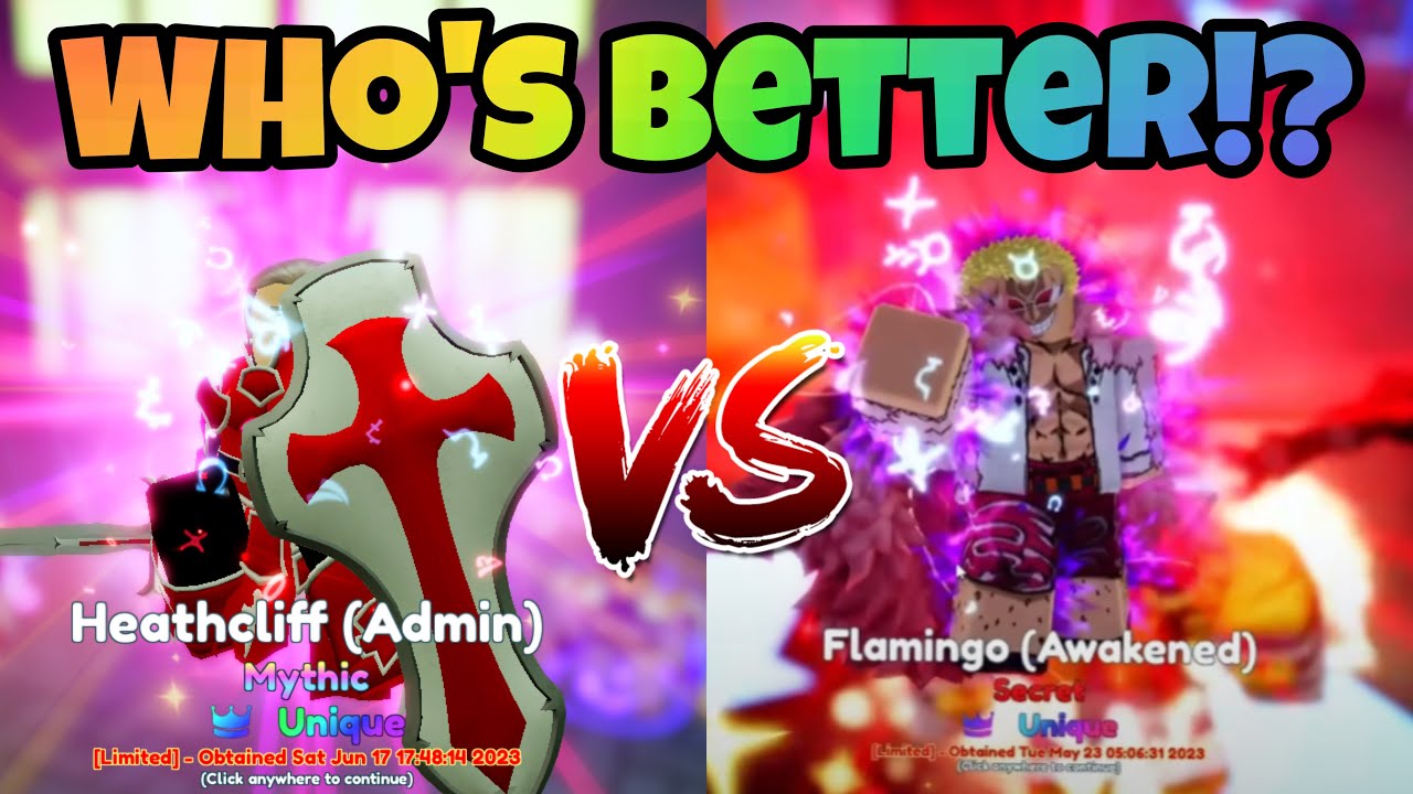 *UNIQUE* HEATHCLIFF VS *UNIQUE* DOFLAMINGO WHOS BETTER ON ANIME ...