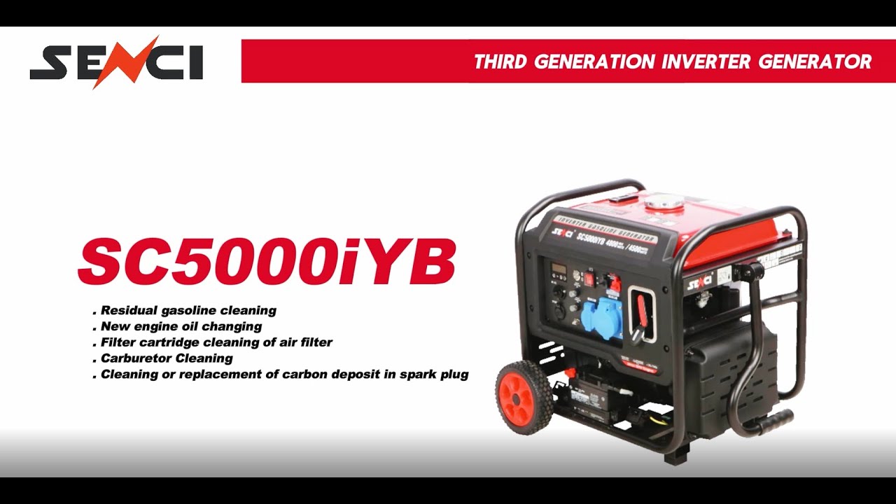 Senci | Third Generation Inverter Generator SC5000iYB Maintenance Tips ...