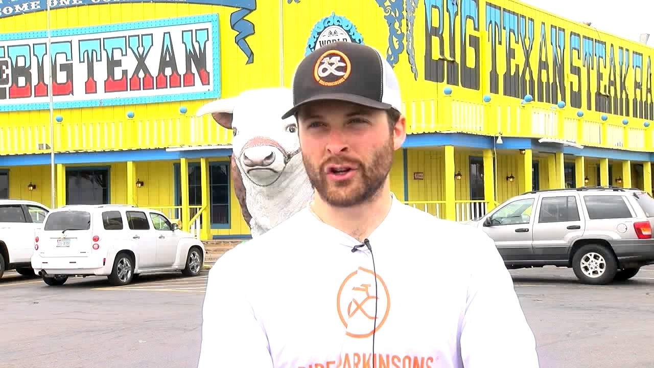 Matt Barbaccia stops in Amarillo during his Ride4Parkinsons - YouTube