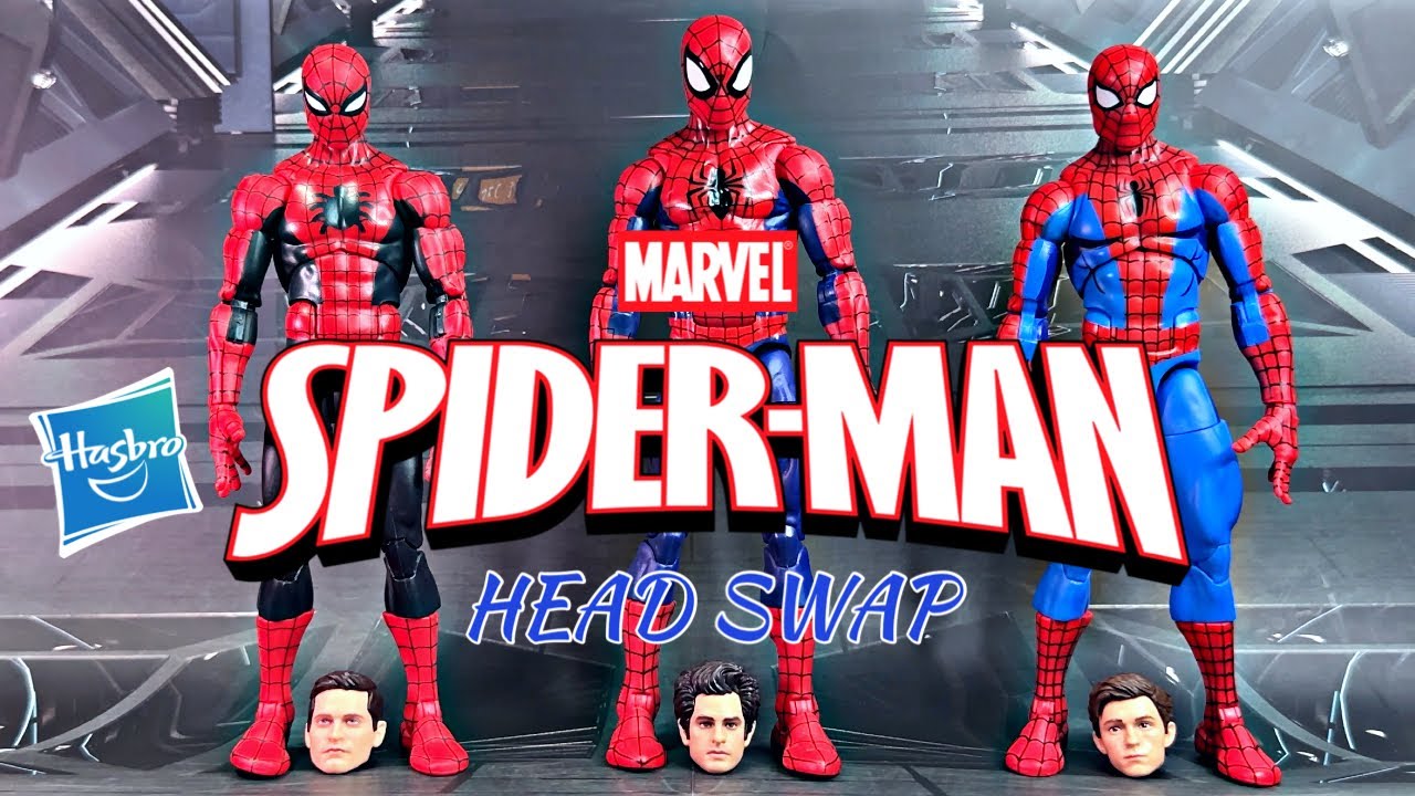 Spider-Man Marvel Legends Head Swap (15 display ideas) - YouTube