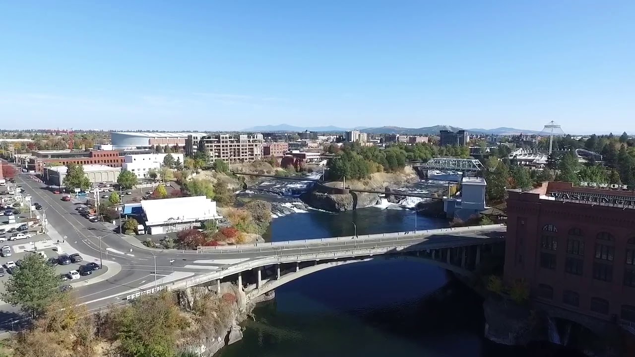 Drone over Spokane incredible footage!!! - YouTube