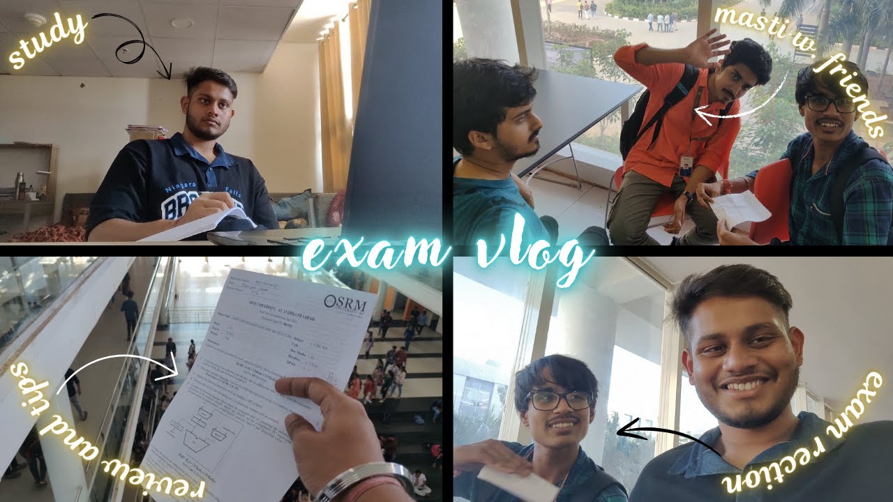 Exam vlog jam 📚| Mids exam of CSE engineering student ~ Group Study & Tips for college exam🔥 SRM ...