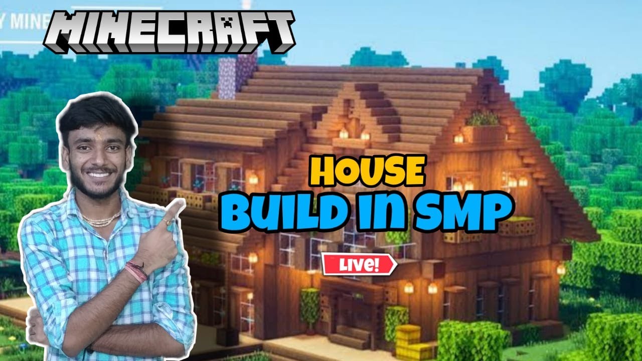 BULID HOUSE IN SMP | DsrPlayz #MINECRAFTLIVE - YouTube