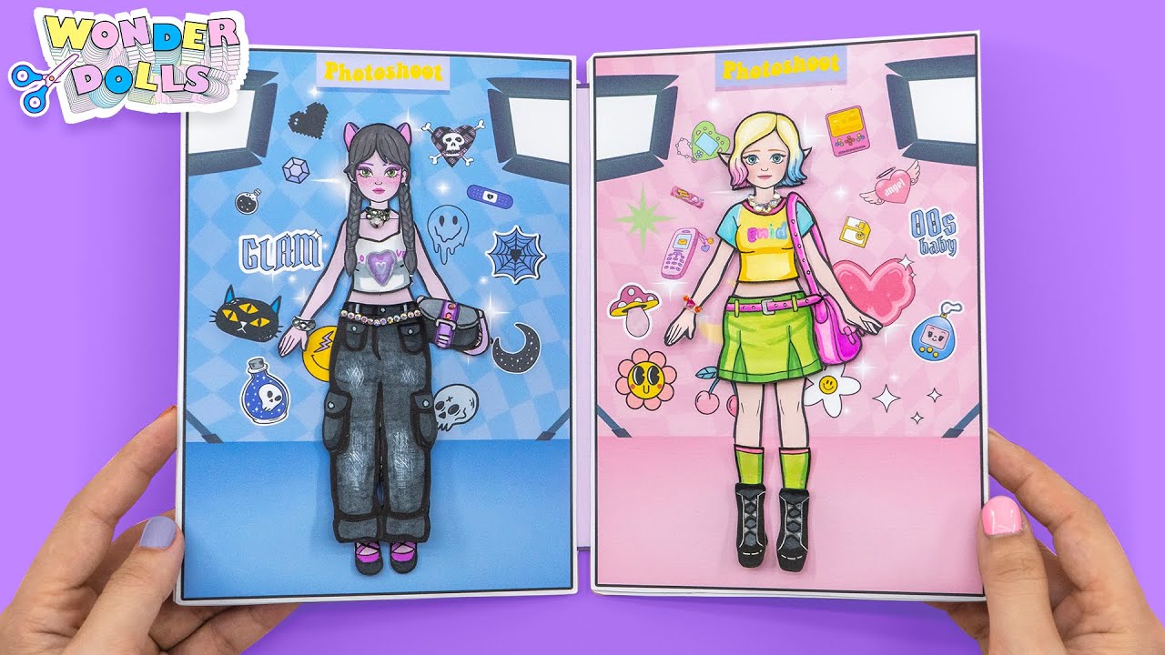 WHAT IF WEDNESDAY and ENID BECOME MODELS - PAPER DOLLS DRESS UP & QUIET ...