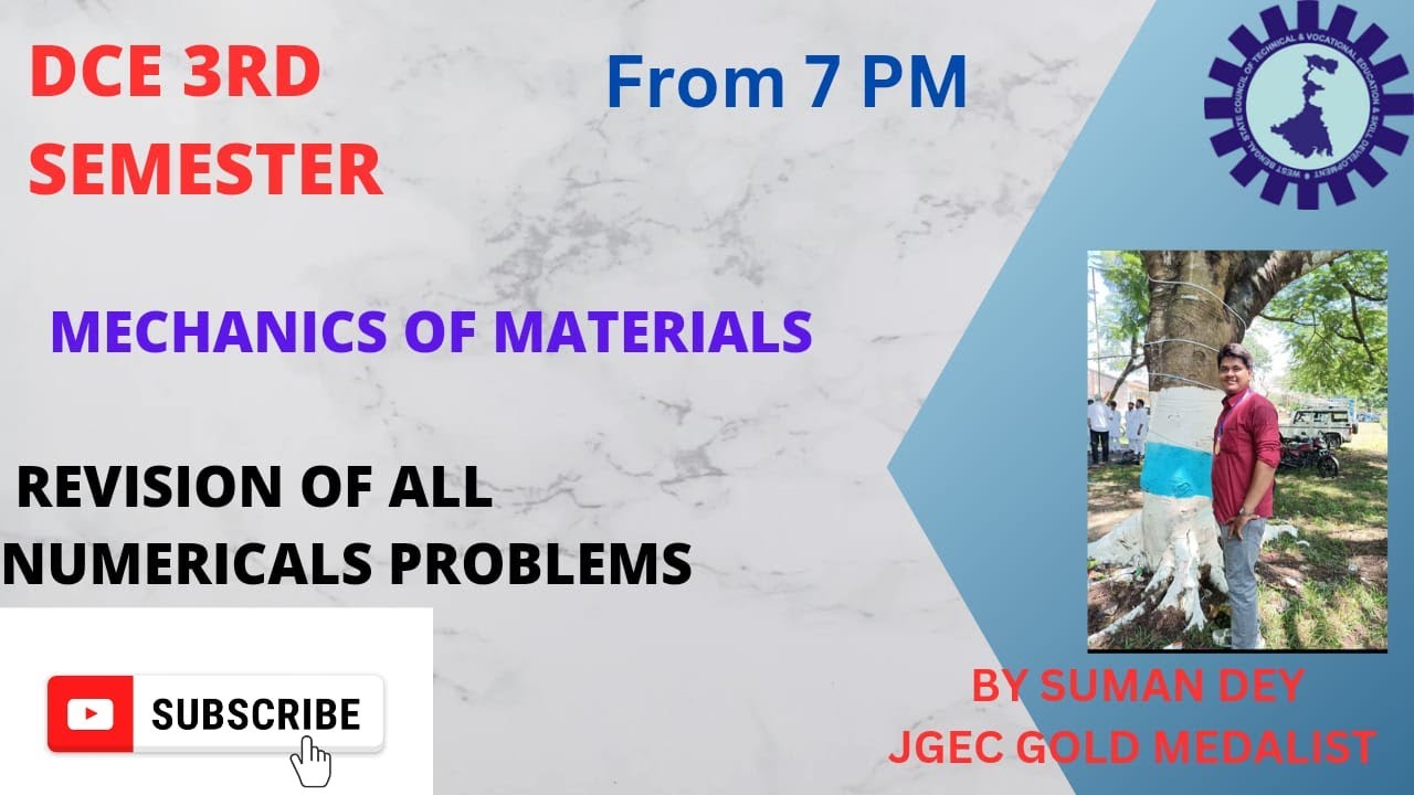 REVISION OF MECHANICS OF MATERIALS WITH PREVIOUS YEAR QUESTION / WBSCTE ...