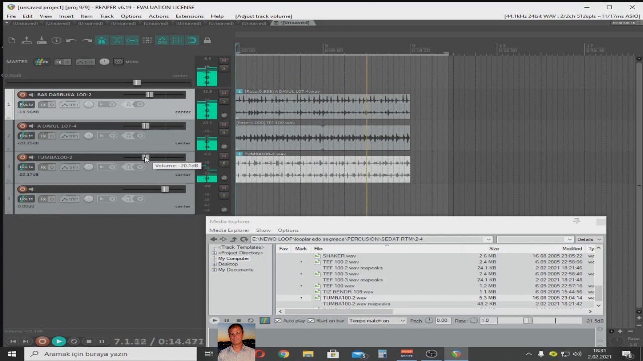 reaper loop ve media explorer kullanımı - YouTube