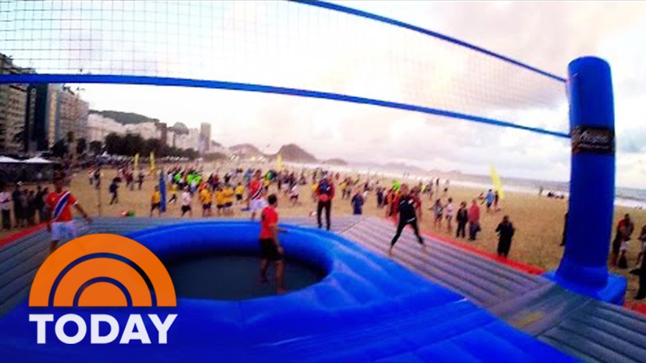 TODAY Anchors Compete In Bossaball On Inflatable Court | TODAY - YouTube