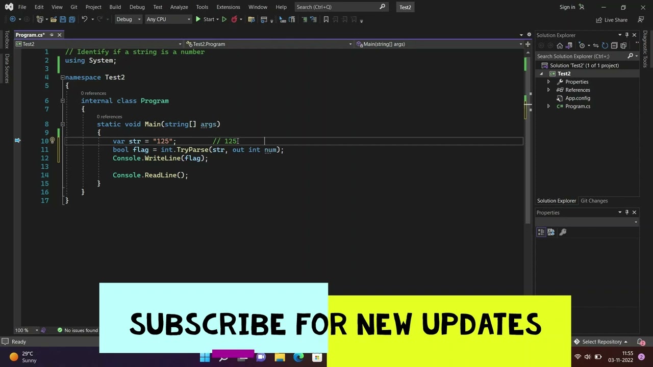 How To Check String Is Number In C YouTube How To Check String Is Number In C YouTube