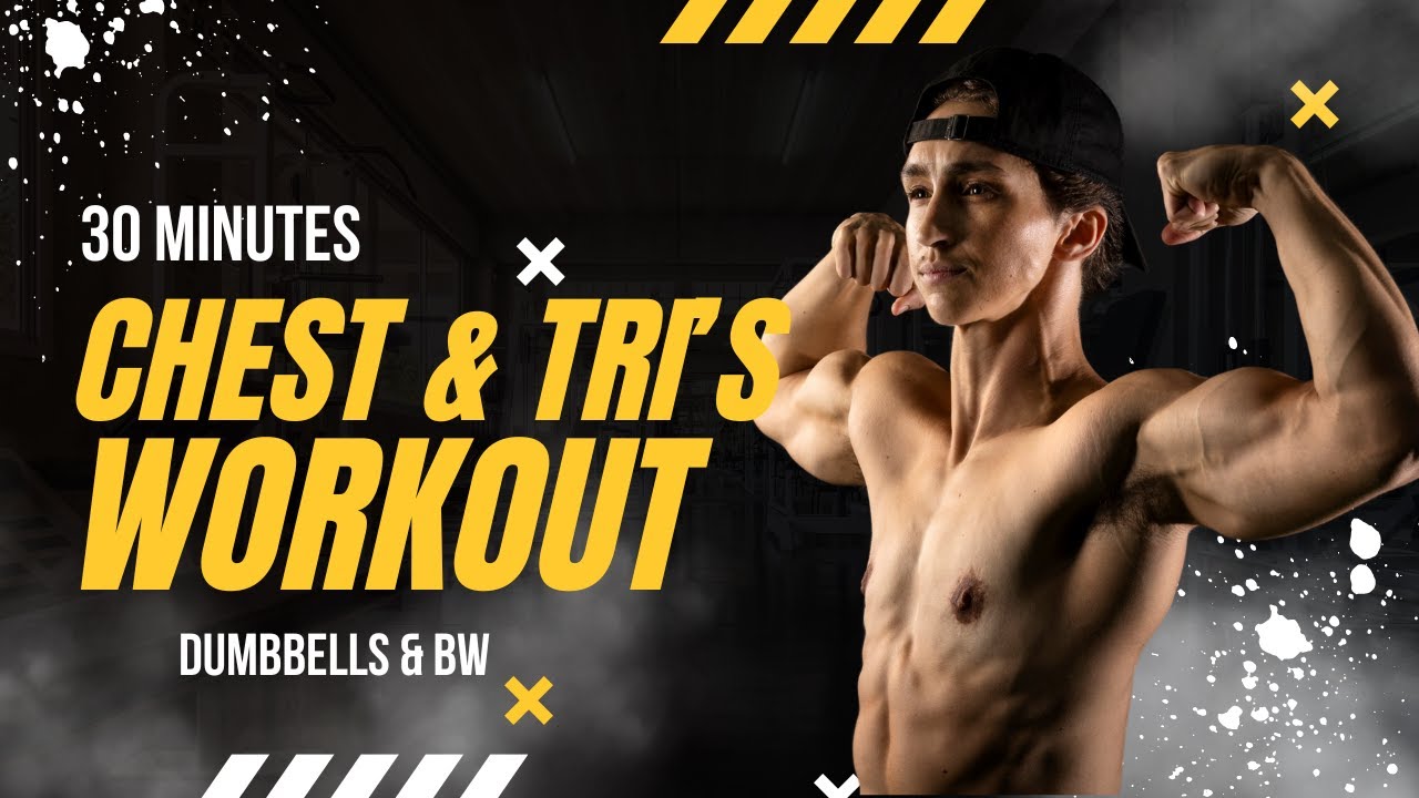 30-min Chest & Tri's 🔥 Dumbbells - YouTube