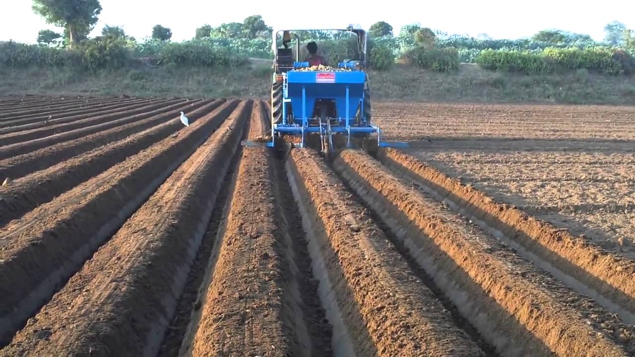 om enterprises 09721474731 automatic potato planter on my farm - YouTube
