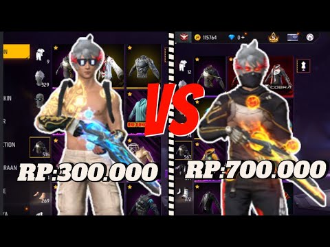 REVIEW AKUN FF Rp 700.000 VS Rp 300.000 - YouTube