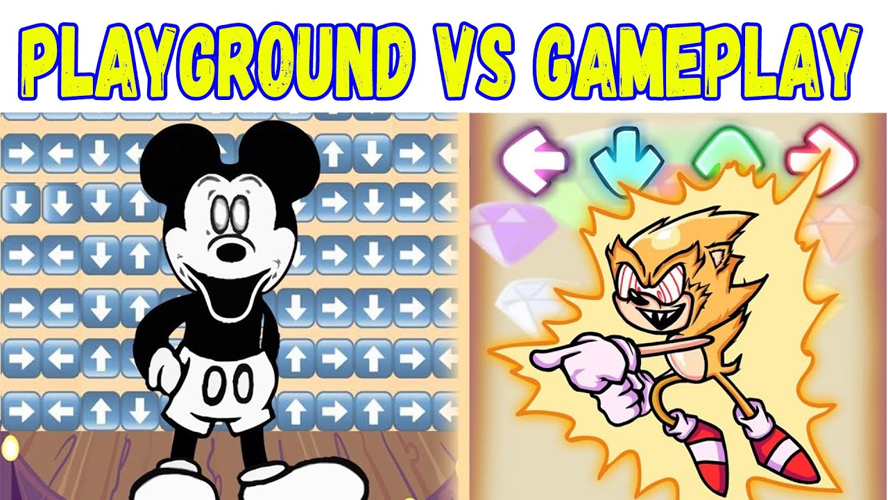 FNF Characters Test | Playground VS Gameplay | Sonic - Mickey Mouse ...