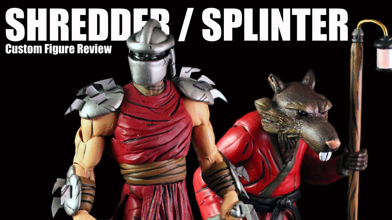 Custom Neca Style Shredder and Splinter Figures review - YouTube