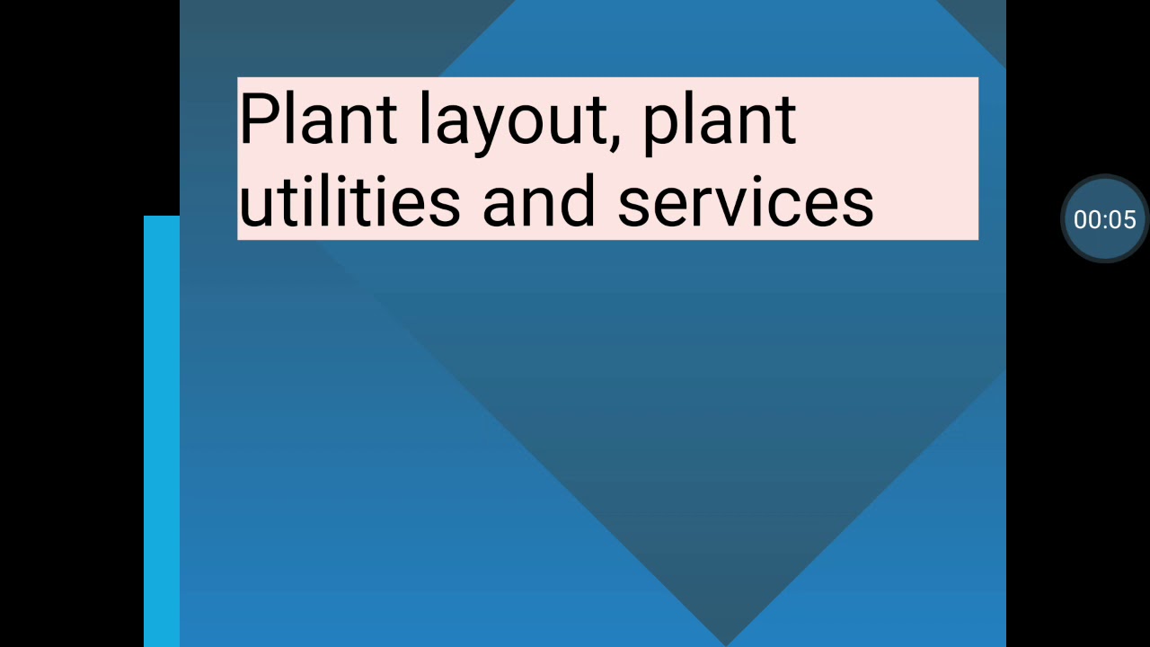 Plant layout, utilities and services - YouTube