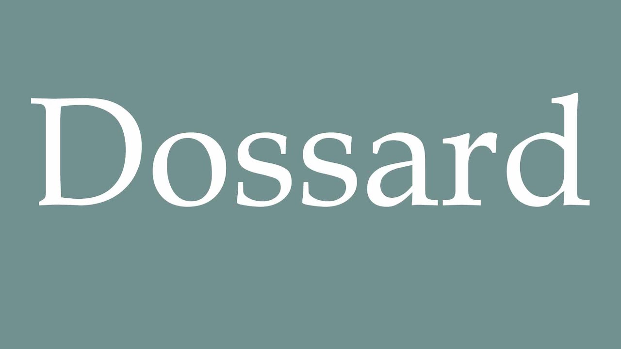How to Pronounce ''Dossard'' (Bib) Correctly in French - YouTube